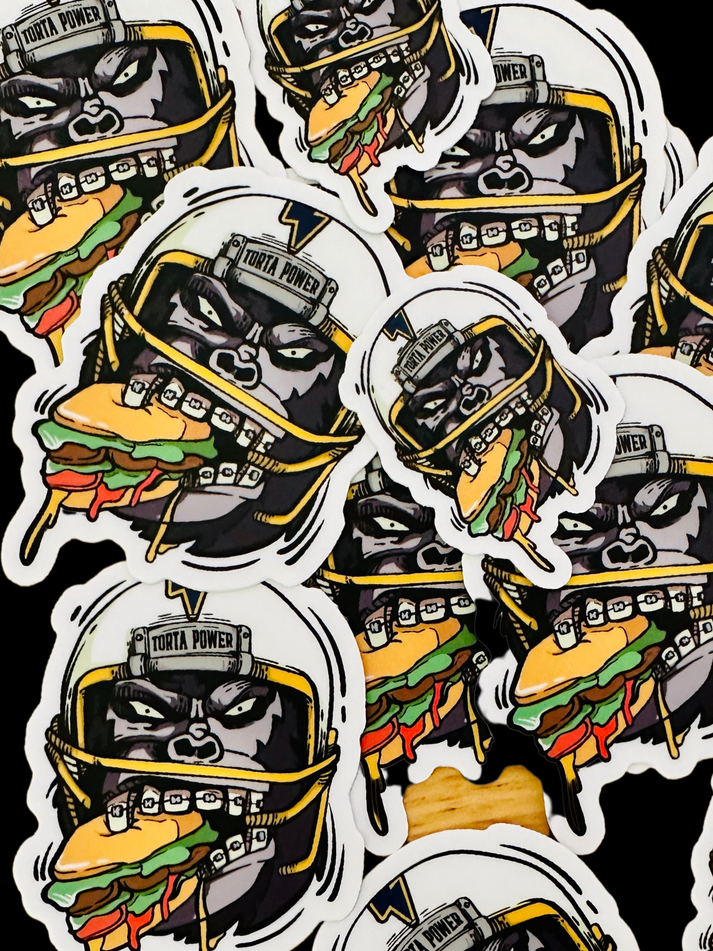 Torta Power Sticker Set - Football Lineman Oline & Dline Gorilla Stick ...